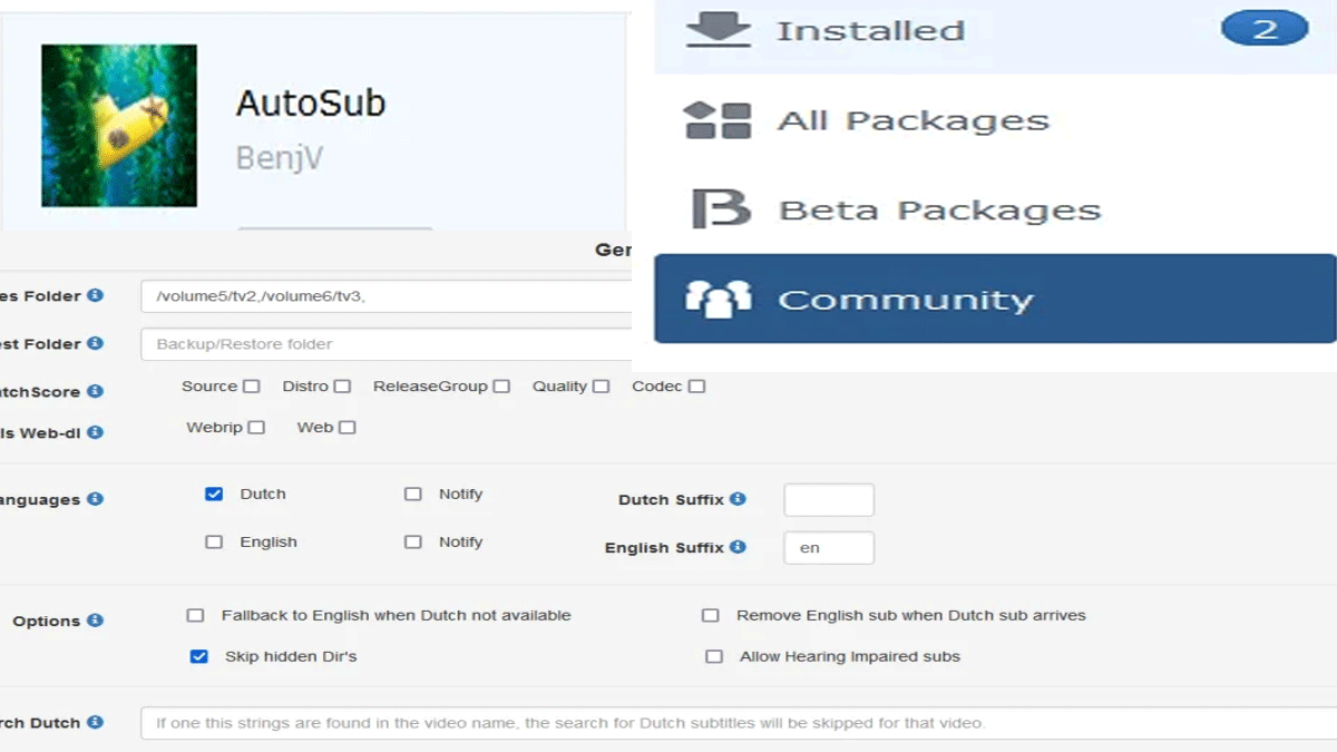 AutoSub Installeren Synology Voor Ondertiteling Tv Series